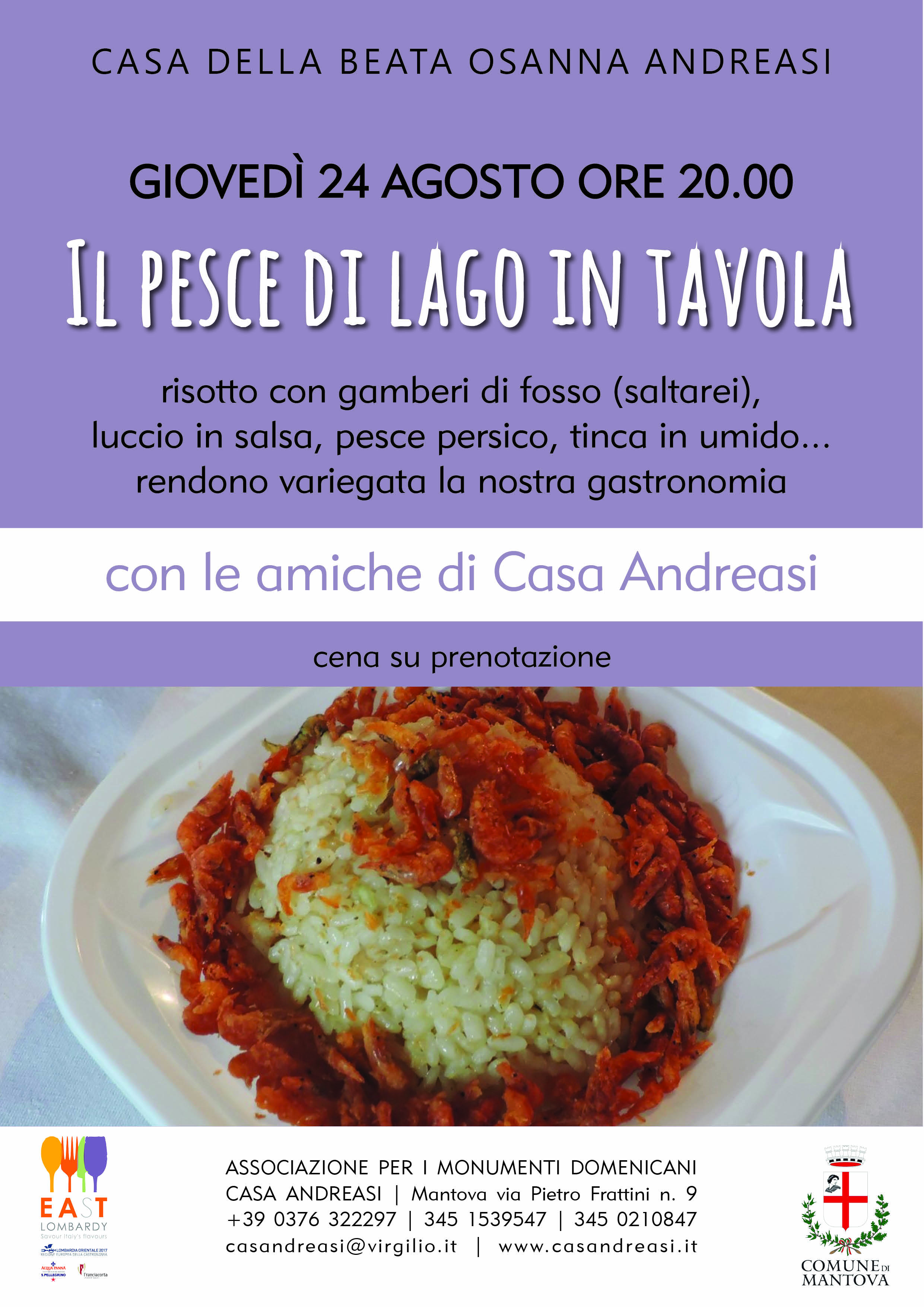 IL PESCE DI LAGO IN TAVOLA – ASSOCIAZIONE PER I MONUMENTI DOMENICANI ...